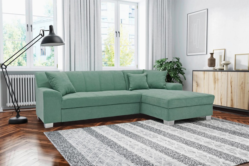 XXXLutz ROHOVÁ SEDAČKA, textil, mátově zelená MID.YOU - Sedací soupravy - 001776008305