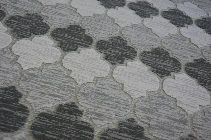 Kusový koberec ACRYLOVY YAZZ 3766 šedý trellis