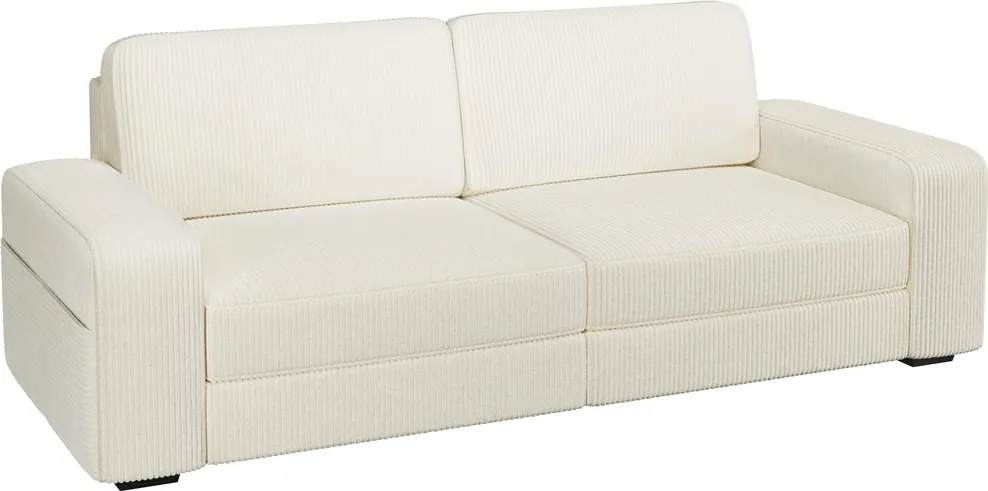 Pohovka Yaheetech – slonová kost, 212 cm (šířka) × 83,5 cm (hloubka) × 81,5 cm (výška), 100% polyester (257388835256)