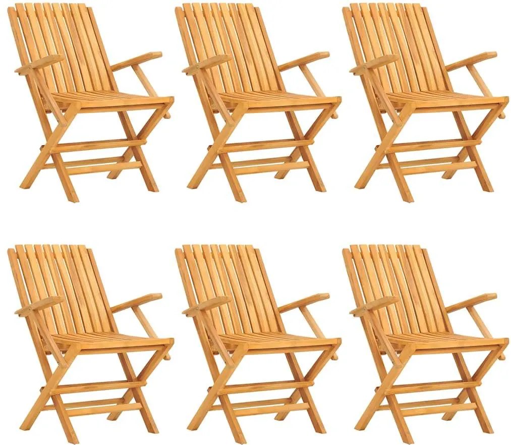 7dílný zahradní jídelní set masivní teakové dřevo 3155006