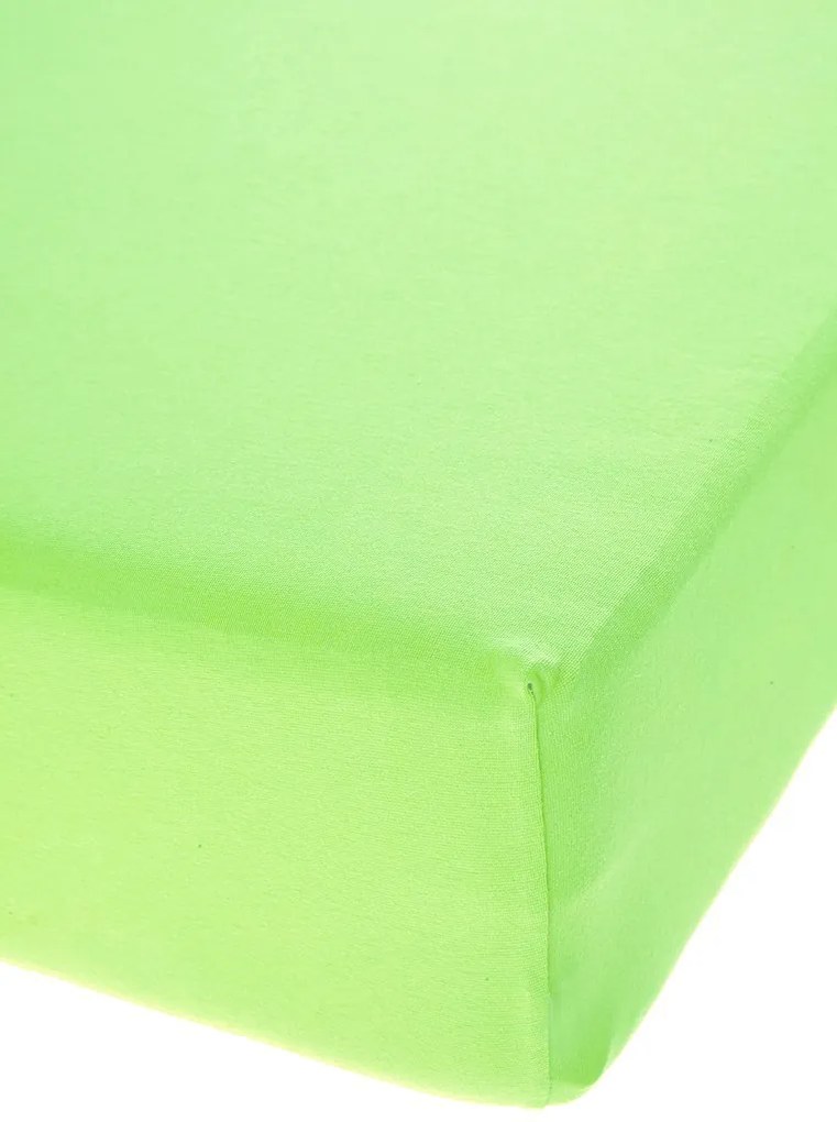 Jersey prostěradlo s elastanem Světle Zelené Rozměr: 70x140 cm