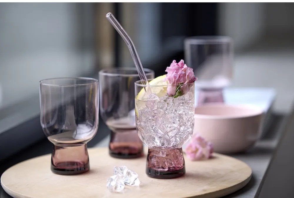 Lyngby Glas Sklenice na vodu Sorrento 30 cl (4 ks) Pink