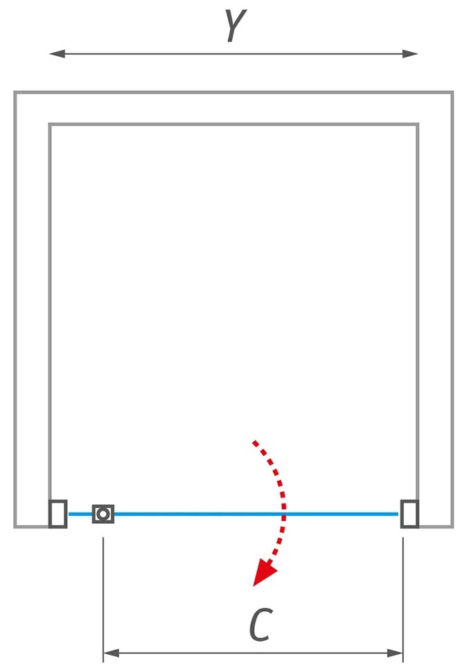 Roth Proxima Line sprchové dveře jednokřídlé 100 x 200 cm 525-1000000-00-02 brillant / transparent