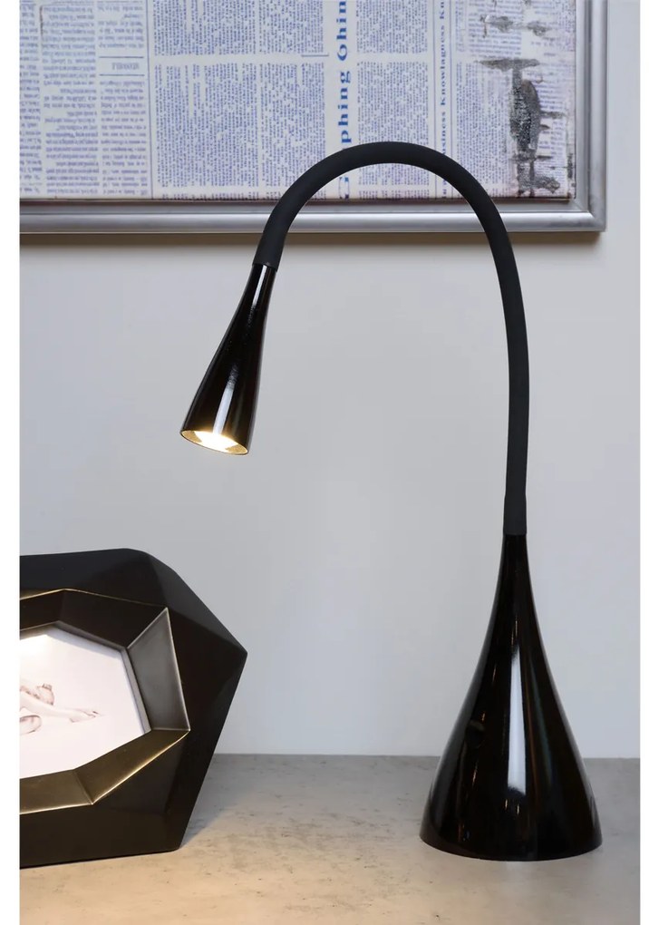 Lucide 18650/03/30 stolní LED lampa Zozy černá, 4W, 3000K, 48,5cm