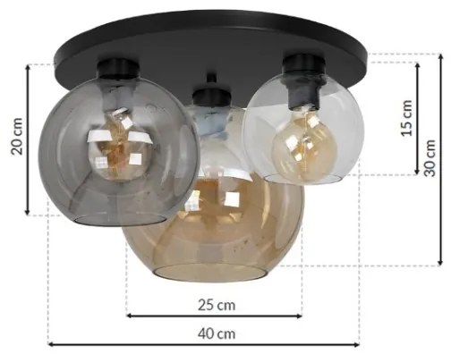 Stropní svítidlo SOFIA 3xE27/60W/230V mix