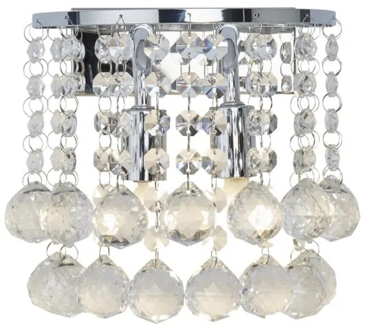 Searchlight 2402-2CC - Křišťálové nástěnné svítidlo HANNA 2xG9/33W/230V