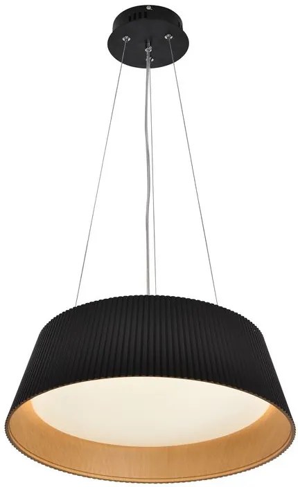 Černé závěsné LED svítidlo Umbria s dřevěným dekorem 24W  - Candellux