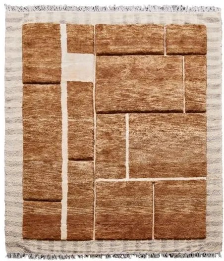 Diamond Carpets India, Ručně vázaný kusový koberec Filippo DESP P113 Brown Mix, 80x150, hnědá, ložnice