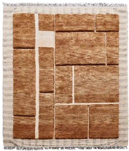 Diamond Carpets koberce Ručně vázaný kusový koberec Filippo DESP P113 Brown Mix - 80x150 cm