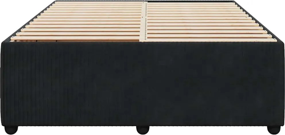 Rám postele bez matrace černý 140 x 190 cm samet 3285008