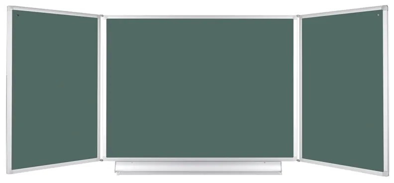 Rozevírací zelená tabule pro popis křídou, keramická / magnetická, 2400 x 900 mm