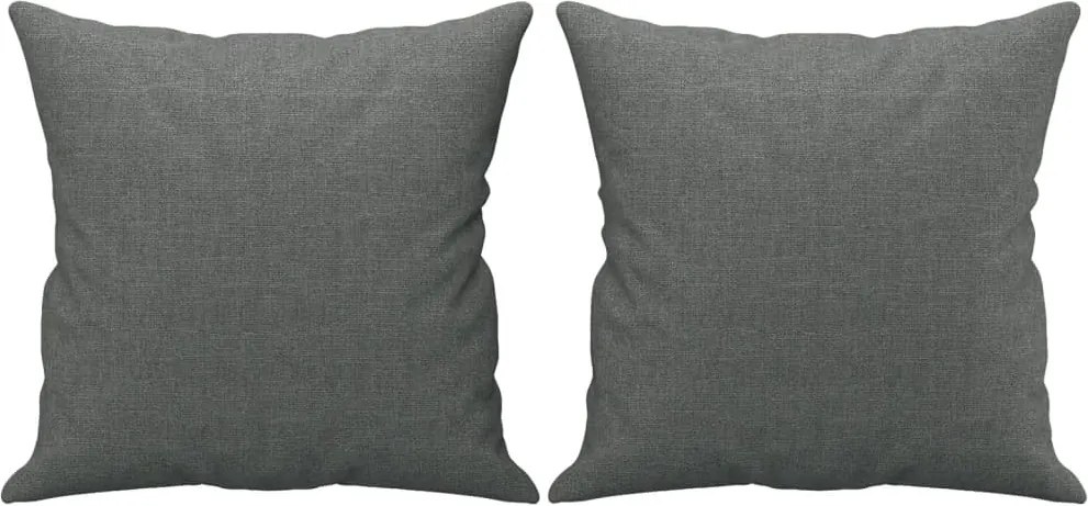 2dílná sedací souprava s polštáři tmavě šedá textil 3202135