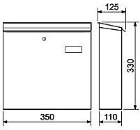 Poštovní schránka RICHTER BK.203.N (nerez), nerez, RICHTER Nerez matný