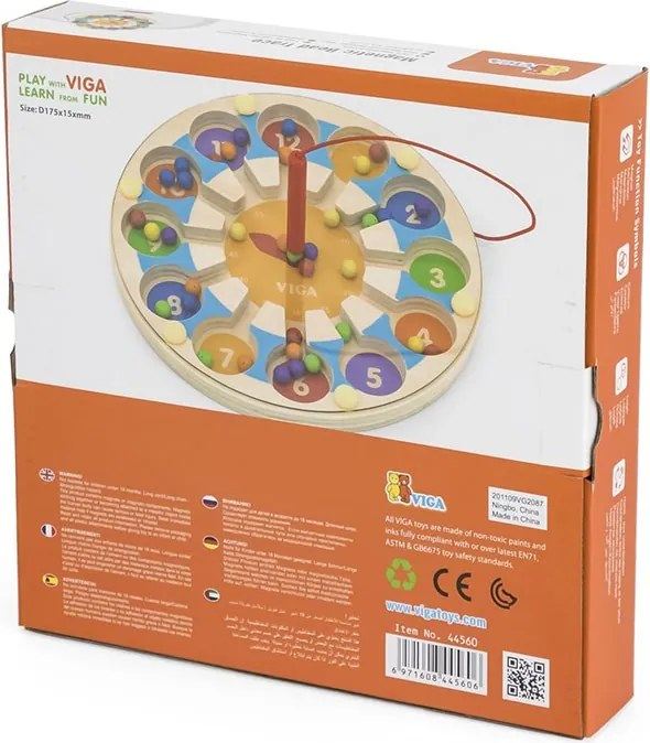 Dřevěný magnetický labyrint Hodiny Viga