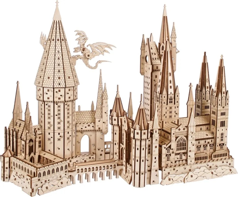 Hračka Ugears 3D dřevěné mechanické puzzle Hrad Bradavice, Harry Potter [6950386]