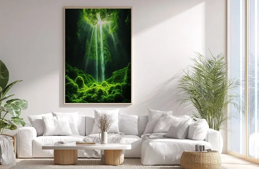 Zelený ráj - obraz - Sluneční paprsky v srdci divoké přírody 33 - A3 – 297 × 420 mm - 249 Kč