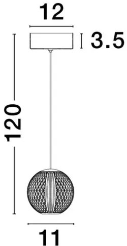 Lustr na lanku Brillante 12 zlaté
