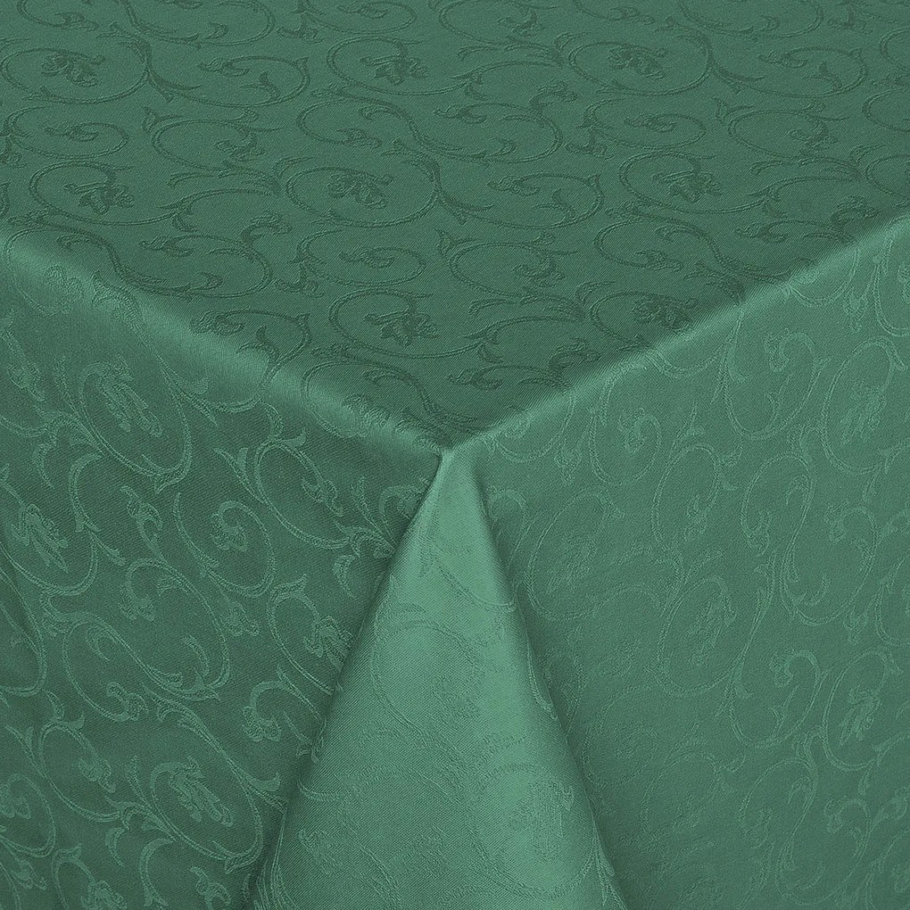 Ubrus Veba GARBO Royal ornament tmavá zelená Velikost: 140x180 cm