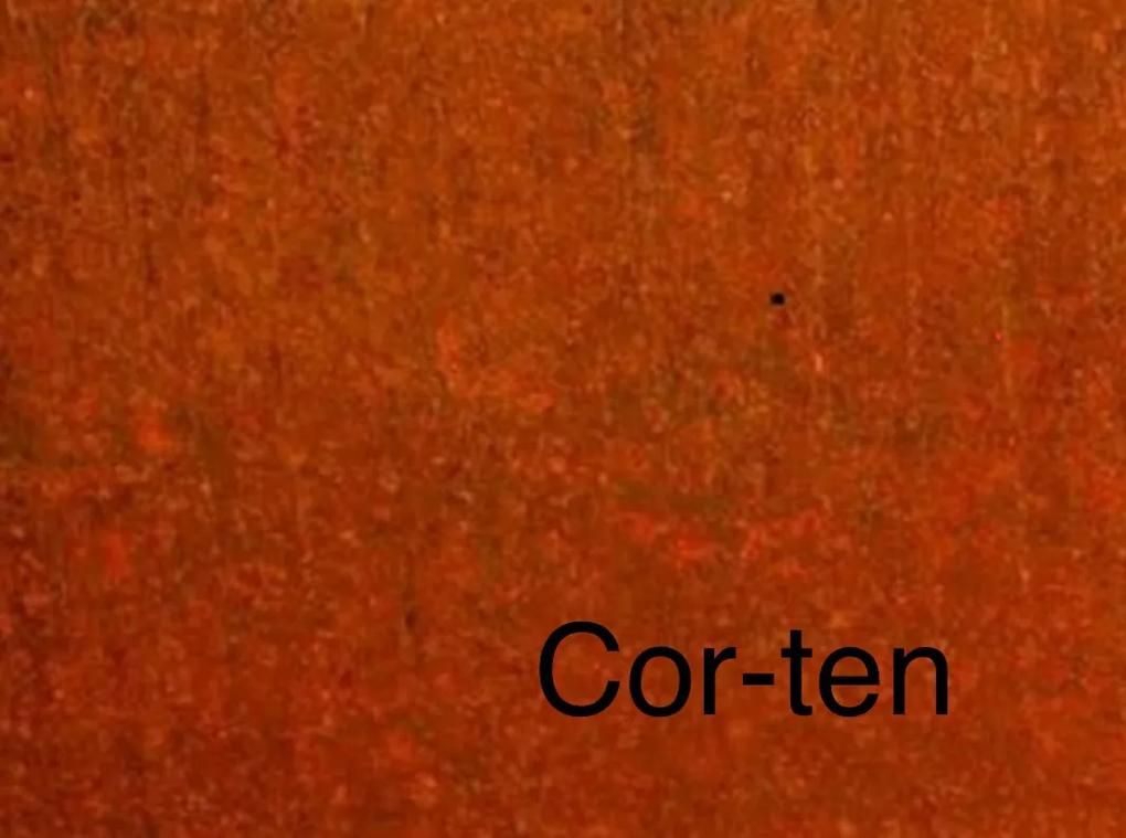 Číslo popisné var. 18 - rohové Velikost: 75cm, Materiál: Cor-ten, upevnění, Led podsvícení: vruty s odstupem od zdi + LED
