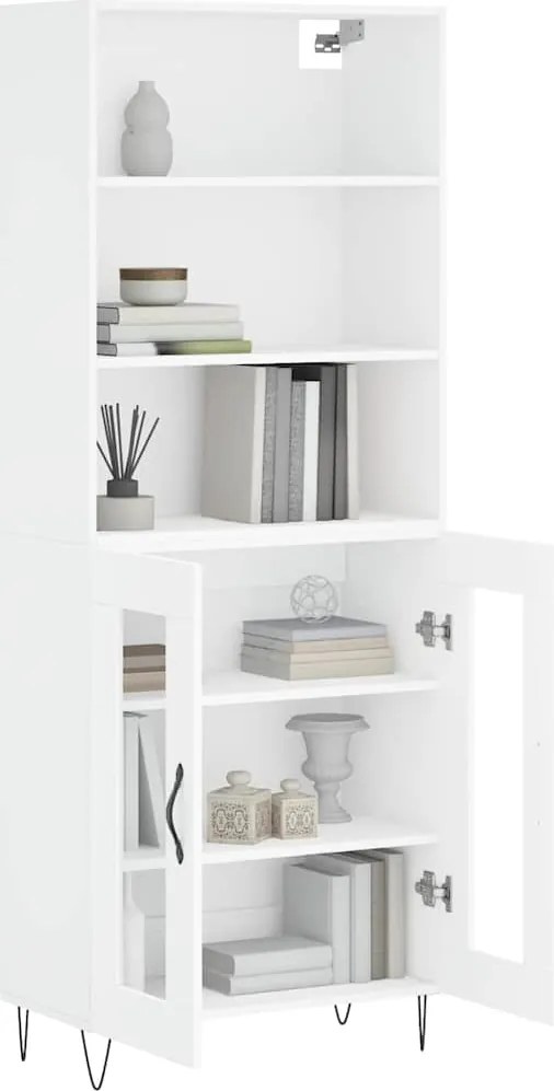 Skříň highboard bílá 69,5 x 34 x 180 cm kompozitní dřevo 3189309