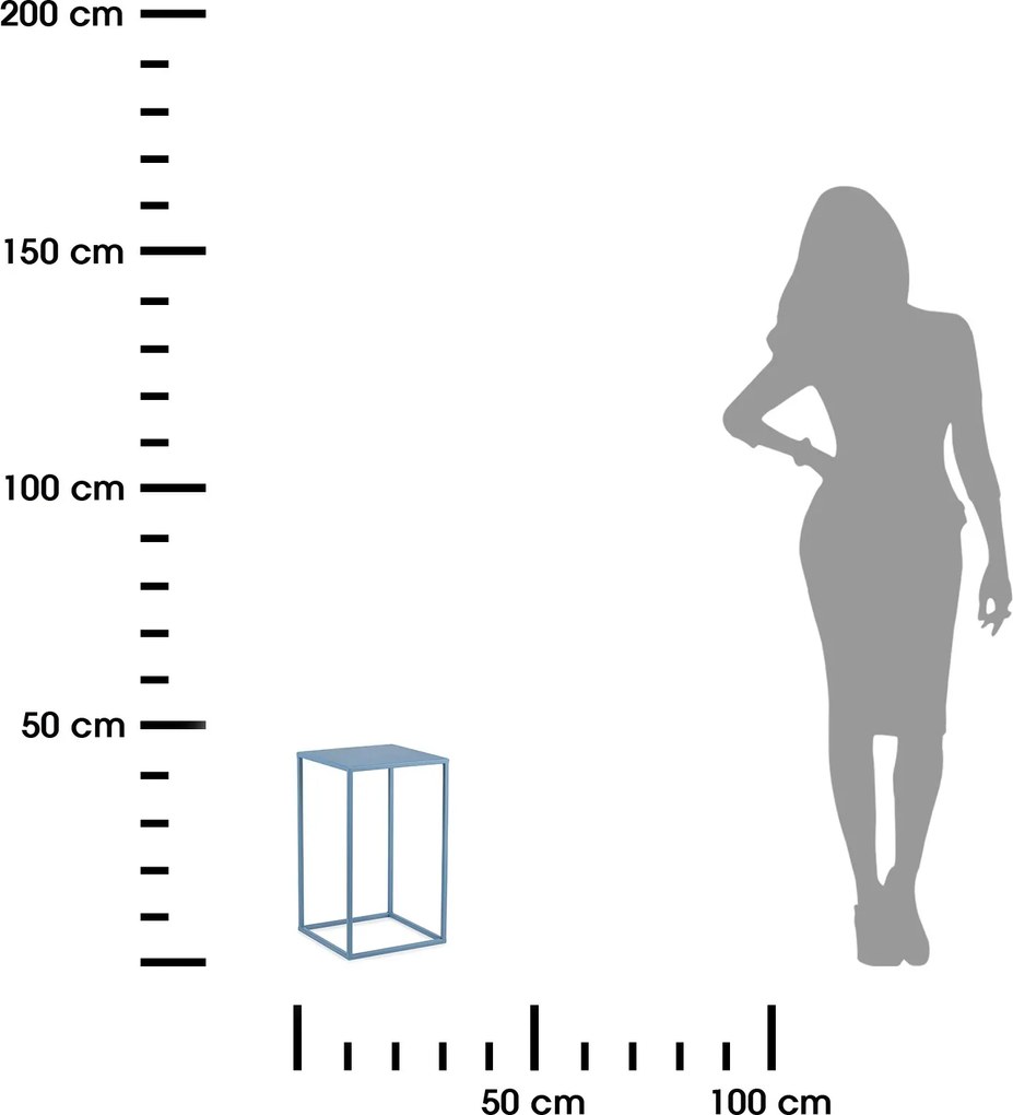 STOJAN NA KVĚTINÁČ SIMPLE 40X24X24 CM MODRÁ