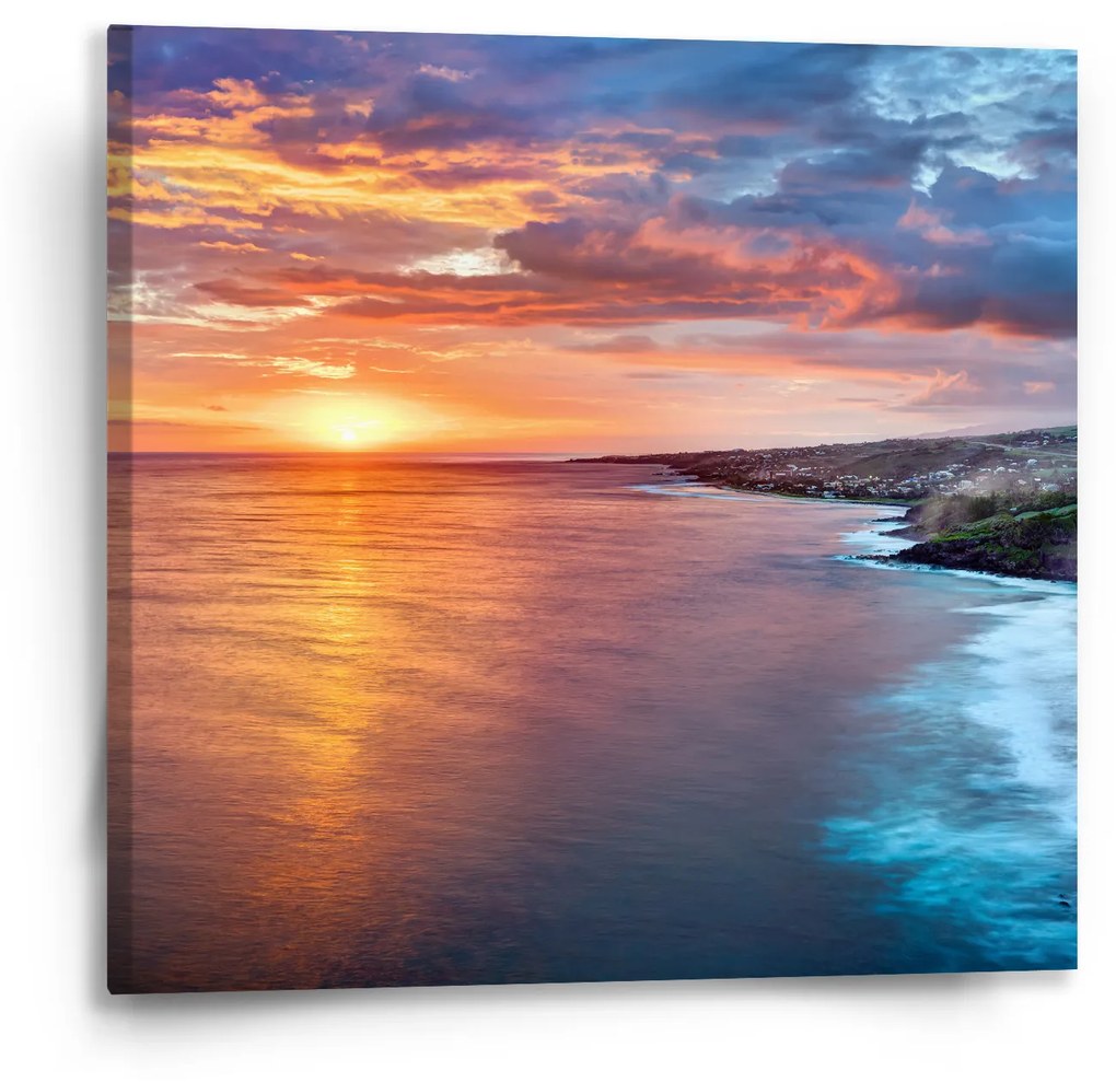 Obraz SABLIO - Západ slunce nad mořem 50x50 cm