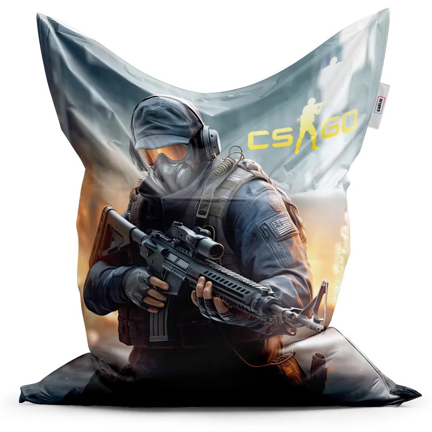 Sablio Sedací vak Classic CS:GO Voják 2 - 150x100 cm