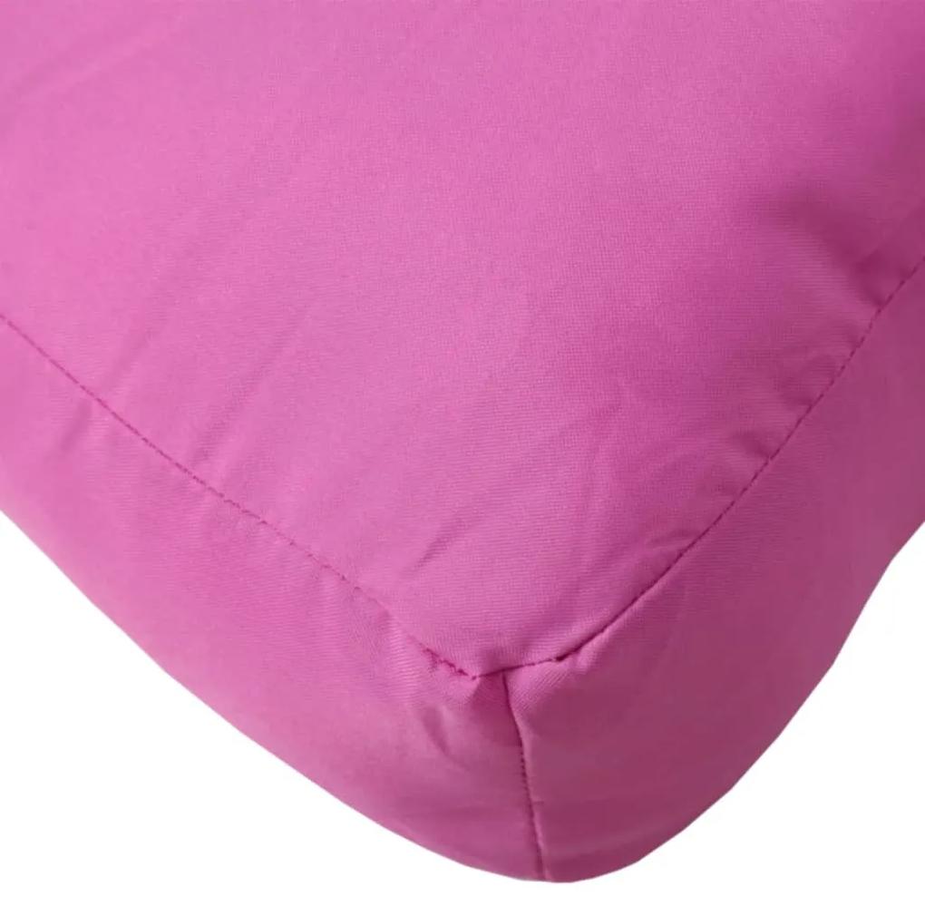 Poduška na palety růžová 50 x 40 x 12 cm textil