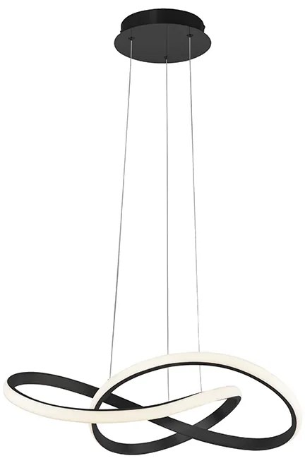 Designová závěsná lampa černá 57 cm stmívatelná včetně LED - Viola Due