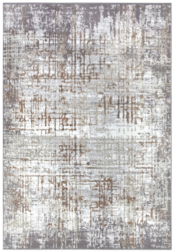 Hanse Home, Kusový koberec Shine 105925 Abstract Cream Grey, 67x120, šedá, ložnice