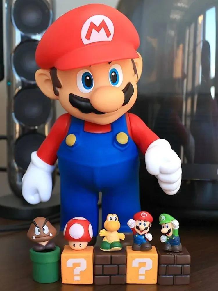 Velká figurka ze hry Mario - MIX Varianta: Mario + postavičky a kostky 4-20 cm