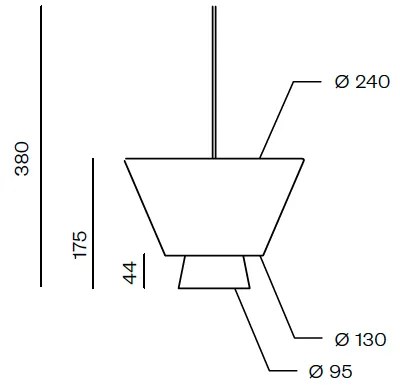 LND Design LSM240 Závěsná lampa, černá