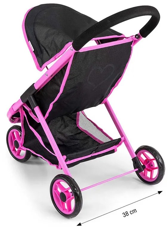 Dětský golfový kočárek pro panenky Milly Mally Susie Prestige Black