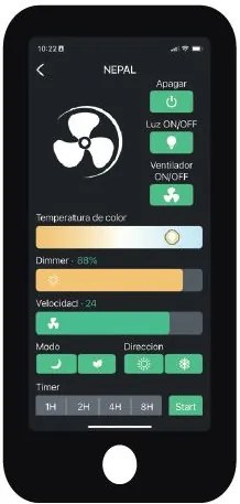 Mantra Ushuaia, lopatkový ventilátor se svítidlem a dálk. ovladačem LED 30W 2700-5000K, bílá, průměr 134cm