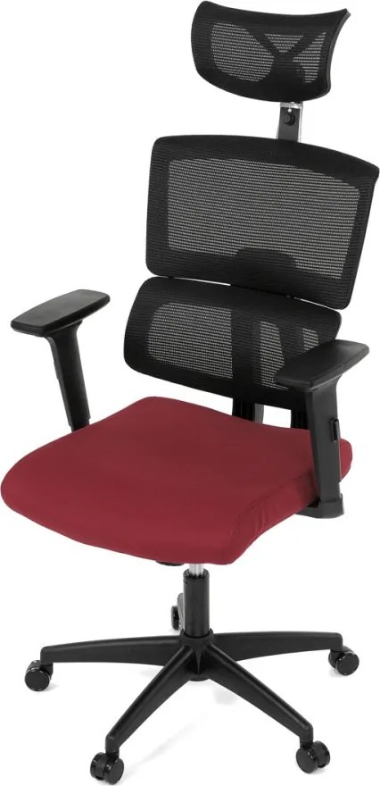 Kancelářská židle KA-B1025 BOR, houpací mechanismus, červená síťovina (63 x 68) cm