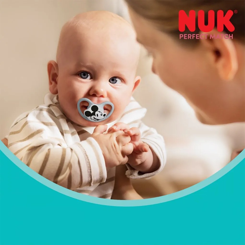 Dudlík NUK Perfect Match Air Disney Mickey Mouse 6-18 měsíců red velikost 6-18 m