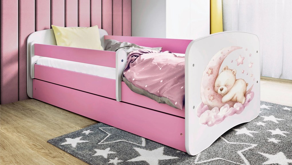 XXXLutz POSTEL PRO DĚTI A MLÁDEŽ 80/160 cm, bílá, pink MID.YOU - Dětské pokoje sestavy - 00214200023P