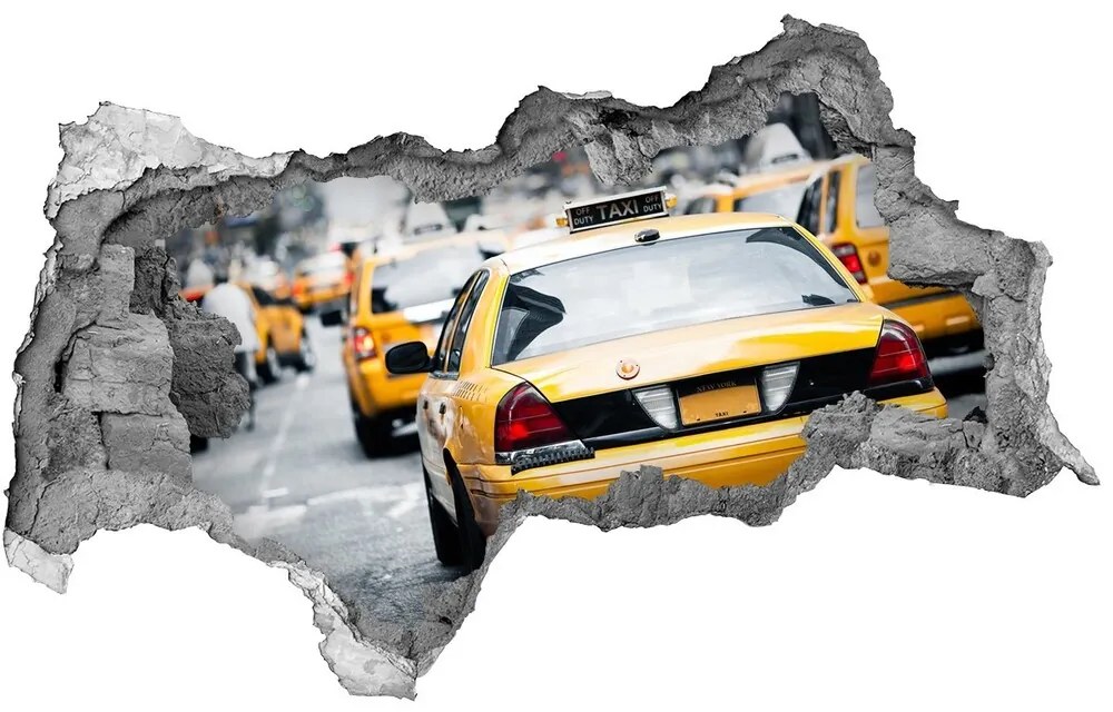 Wallmuralia Foto fotografie díra na zeď Taxi New York 95x73 cm