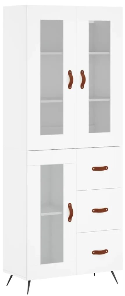 Skříň highboard bílá 69,5 x 34 x 180 cm kompozitní dřevo - Default Title