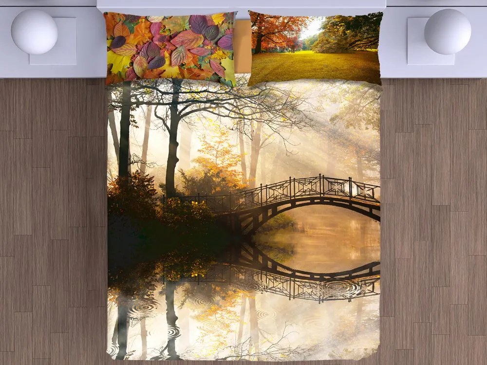 Gipetex Natural Dream 3D italské povlečení 100% bavlna Park - 140x200 / 70x90 cm