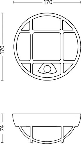 Philips 17319/30/16 - LED Venkovní svítidlo se senzorem EAGLE 1xLED/3W/230V IP44