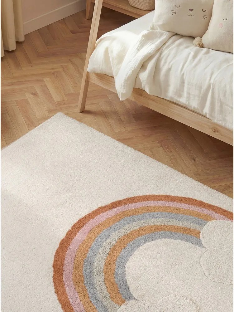 Krémový pratelný/ručně tkaný bavlněný dětský koberec 140x200 cm Snuggle Petite – Hanse Home
