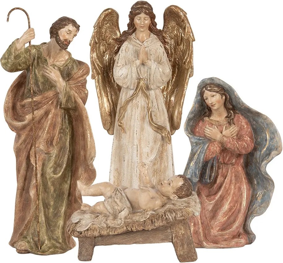 Sada 4ks vánoční dekorace figurka Betlém Nativity Scene – 23*12*47 cm