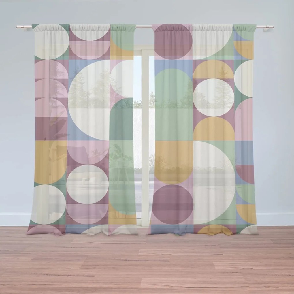 Sablio Záclony Barevná rovnováha: 2ks 150x250cm