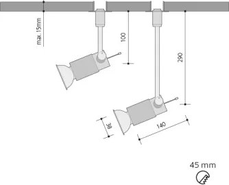Svítidlo BORGO spot 26cm Panlux S26-277