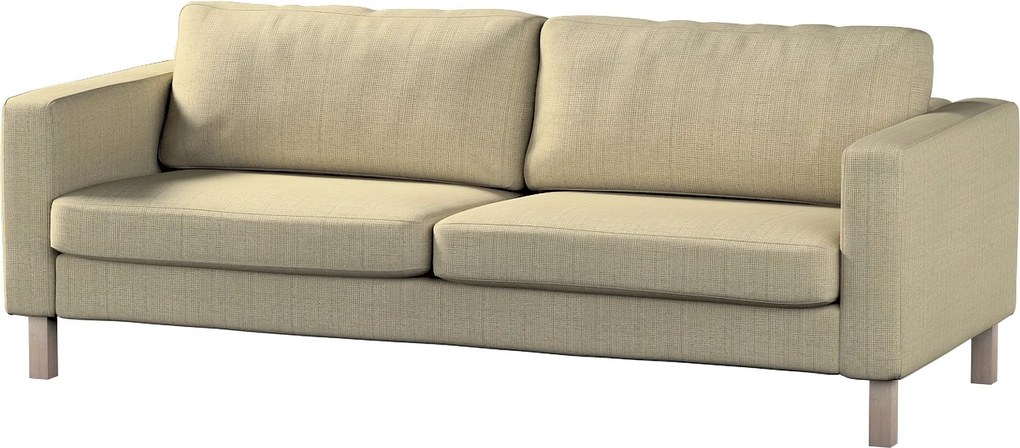 Potah na pohovku IKEA Karlstad, 3-místná, rozkládací barva béžová látka pletený vzor