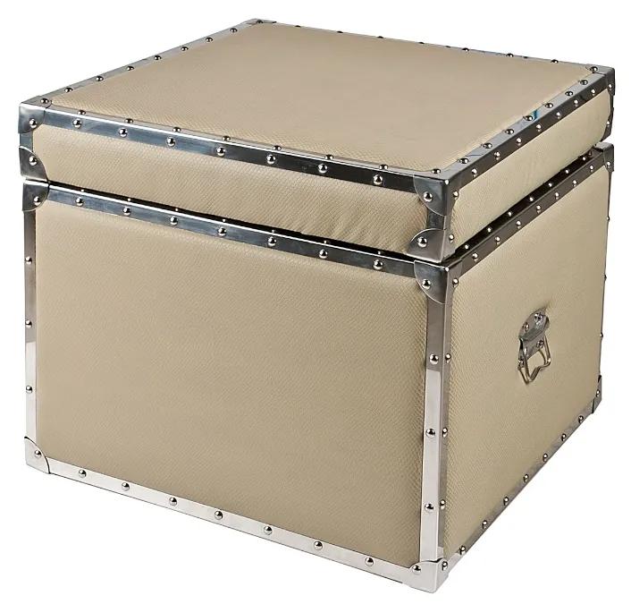 Úložný box ze syntetické kůže 60x60cm