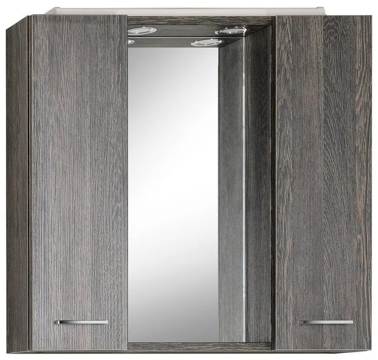 Aqualine Aqualine ZOJA/KERAMIA FRESH galerka s LED osvětlením, 70x60x14cm, mali wenge