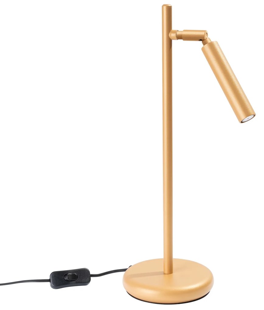 Stolní lampa Pastelo, 1x zlaté kovové stínítko
