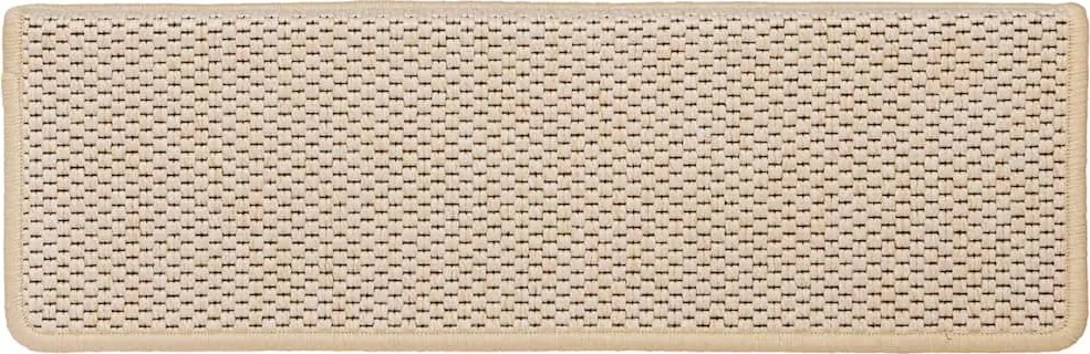 Samolepící nášlapy na schody vzhled sisal 15 ks 65x21x4 cm Berber 326893